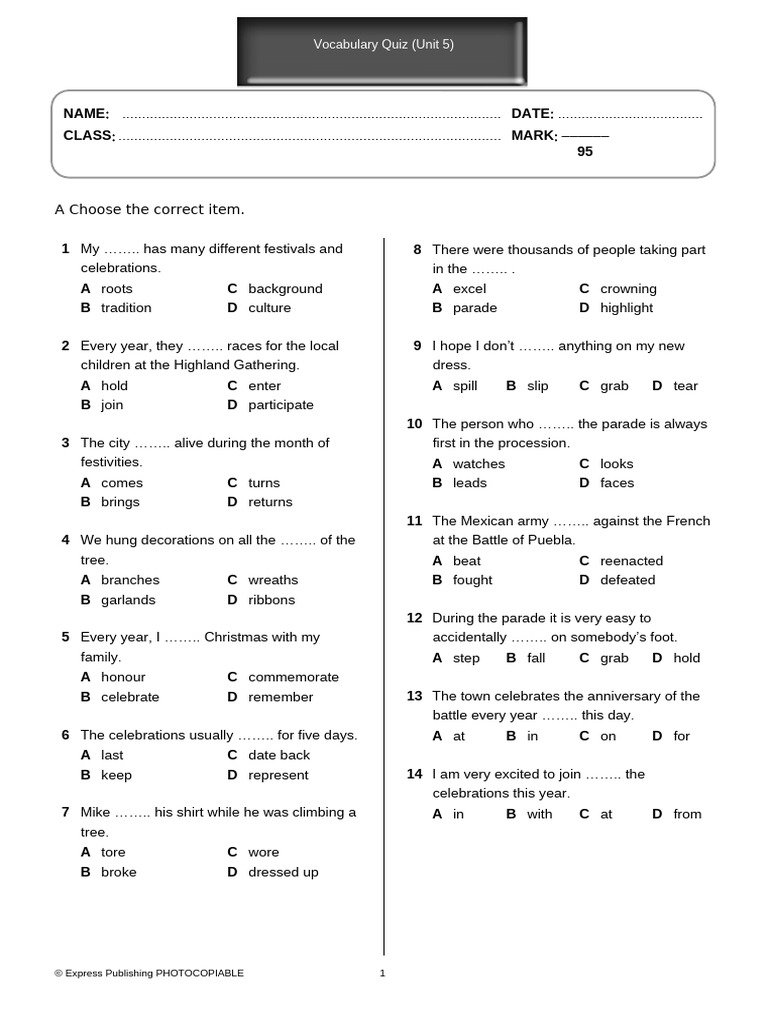 Unit 5 Quizzes | PDF