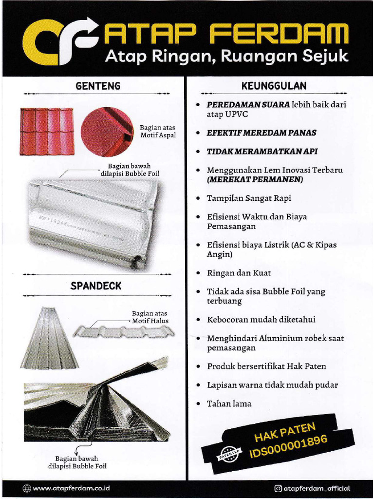 Brosur Atap Ferdam New | PDF