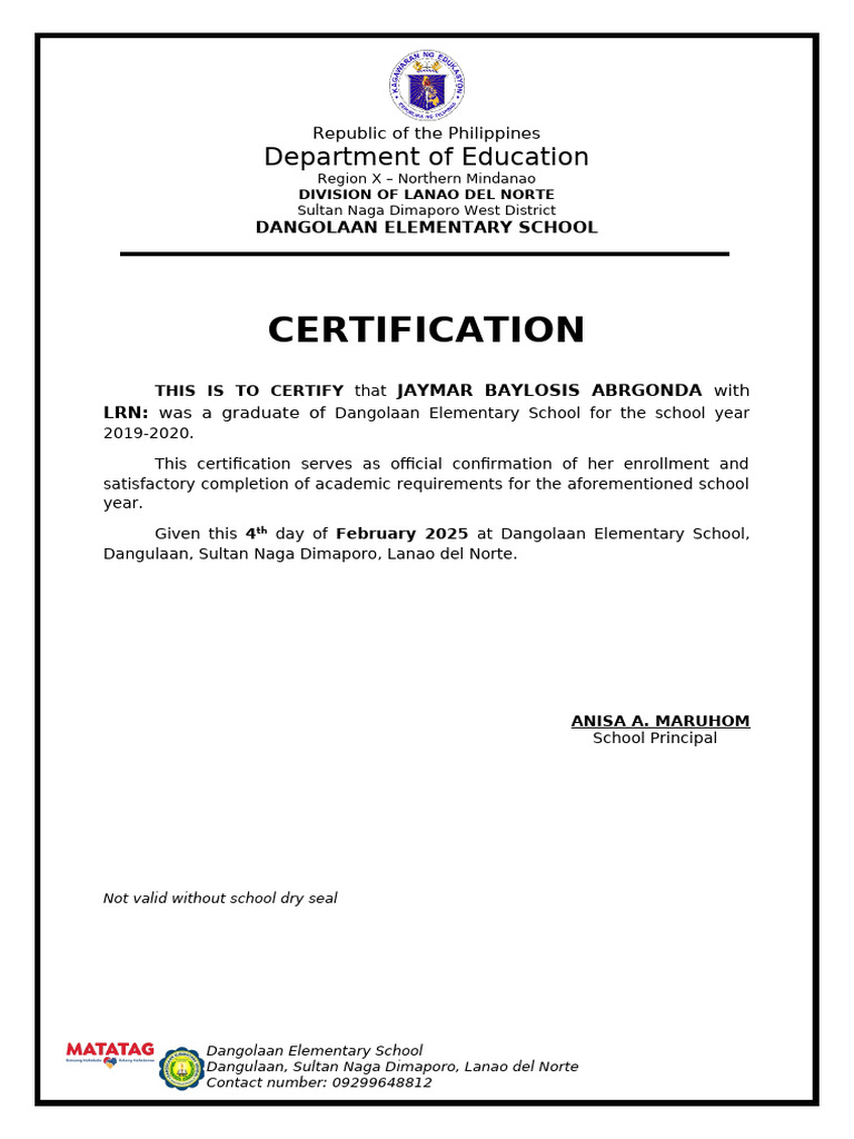 Certification BOLANIO | PDF