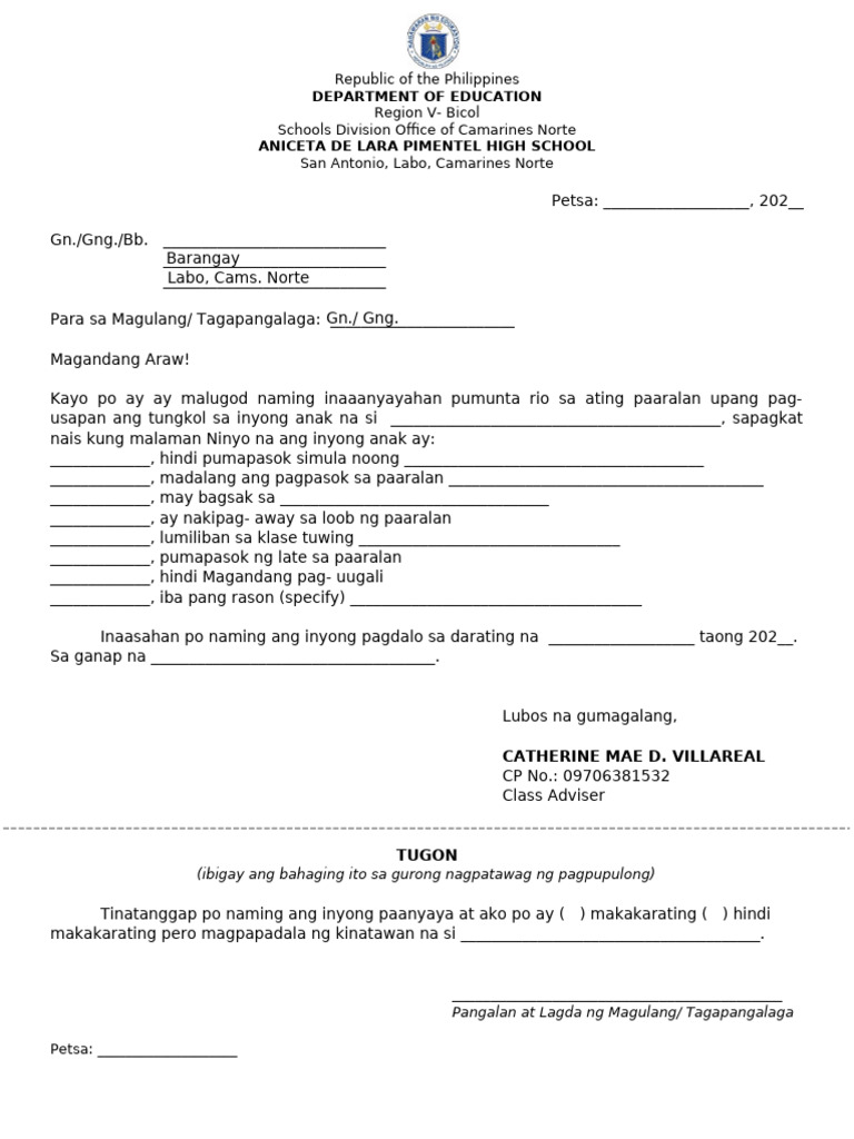 Call Parent Form | PDF