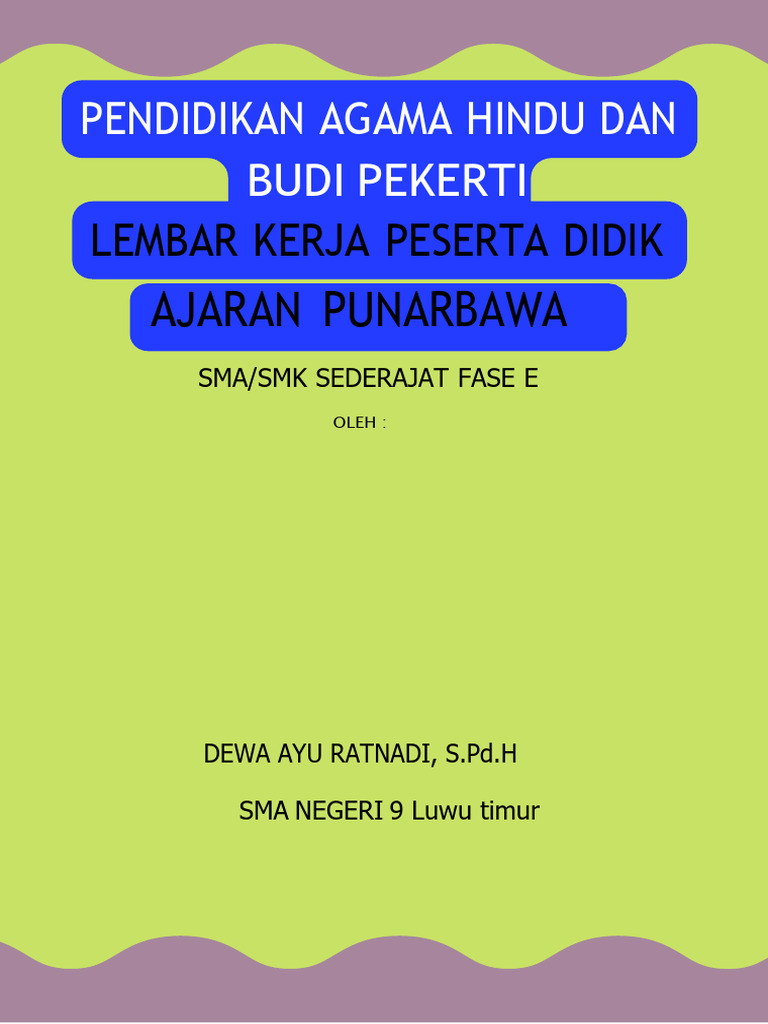 LKPD Ajaran Punarbawa Kelas X | PDF