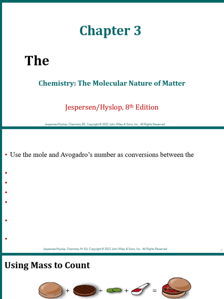 CH 3 Mole & Stoichiometry - All | PDF | Mole (Unit) | Stoichiometry