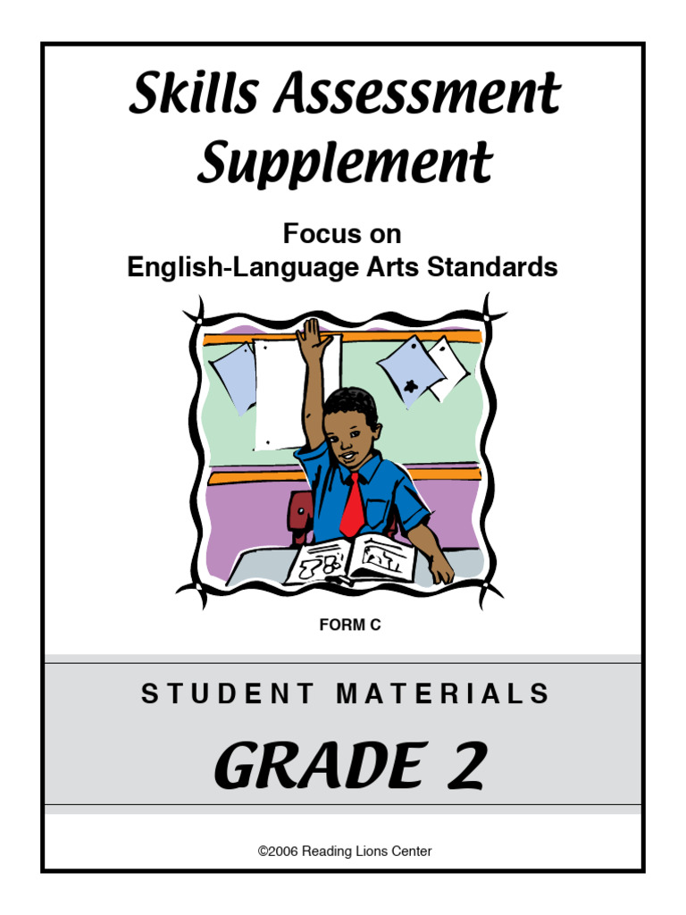 Grade 2 English Language Arts Assessment | PDF | Water | Foods