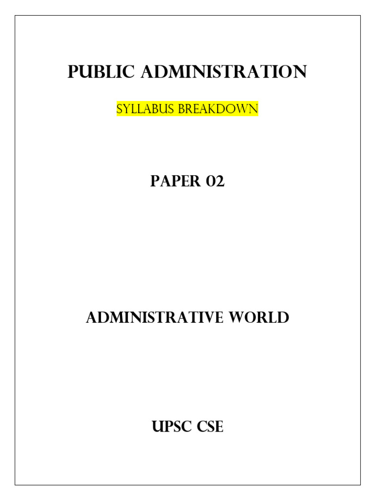 Syllabus Breakdown (Paper 02) - 081748 | PDF | Governance | Government