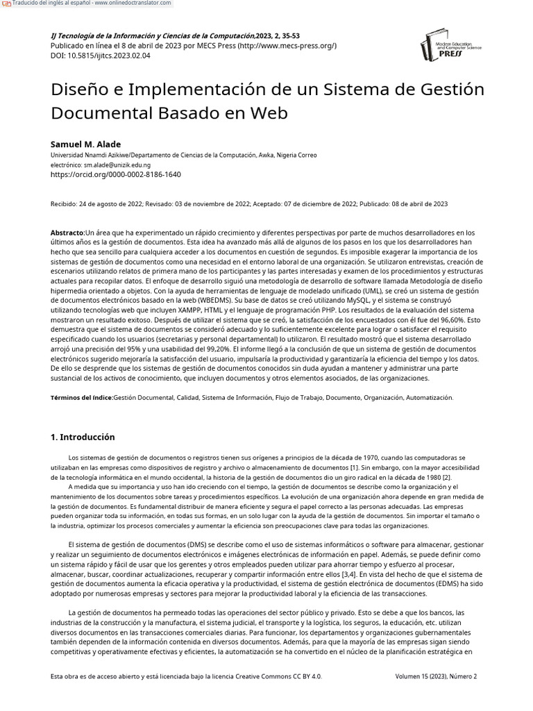 IJITCS-V15-N2-4.en.es | PDF | Gestión de registros | Software