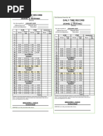 DTR Template - January 2025 | PDF