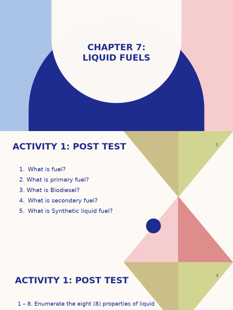 Chapter 7 - Liquid Fuels - Activity 1 | PDF