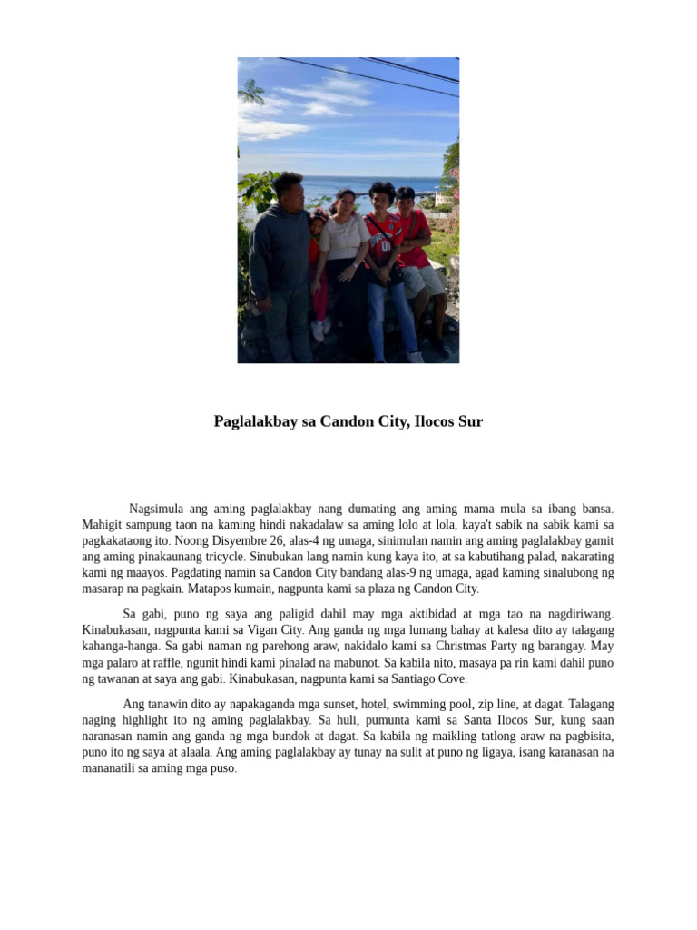 Paglalakbay Sa Candon City, Ilocos Sur | PDF