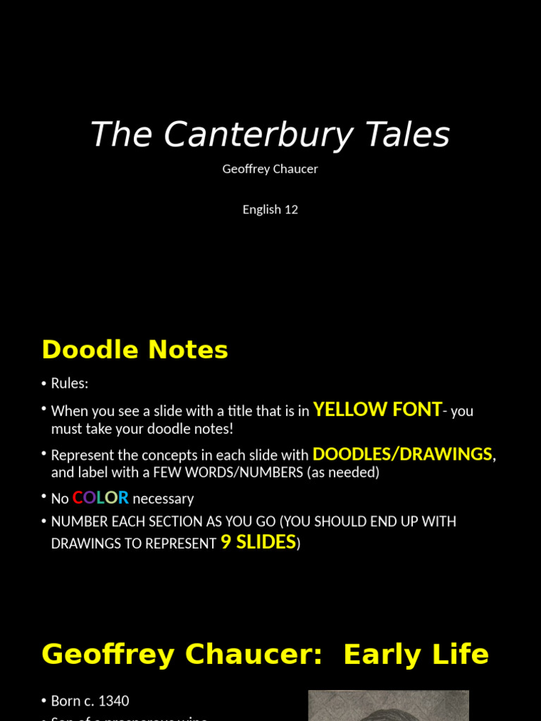 Canterbury Tales Introduction | PDF | Serfdom | The Canterbury Tales