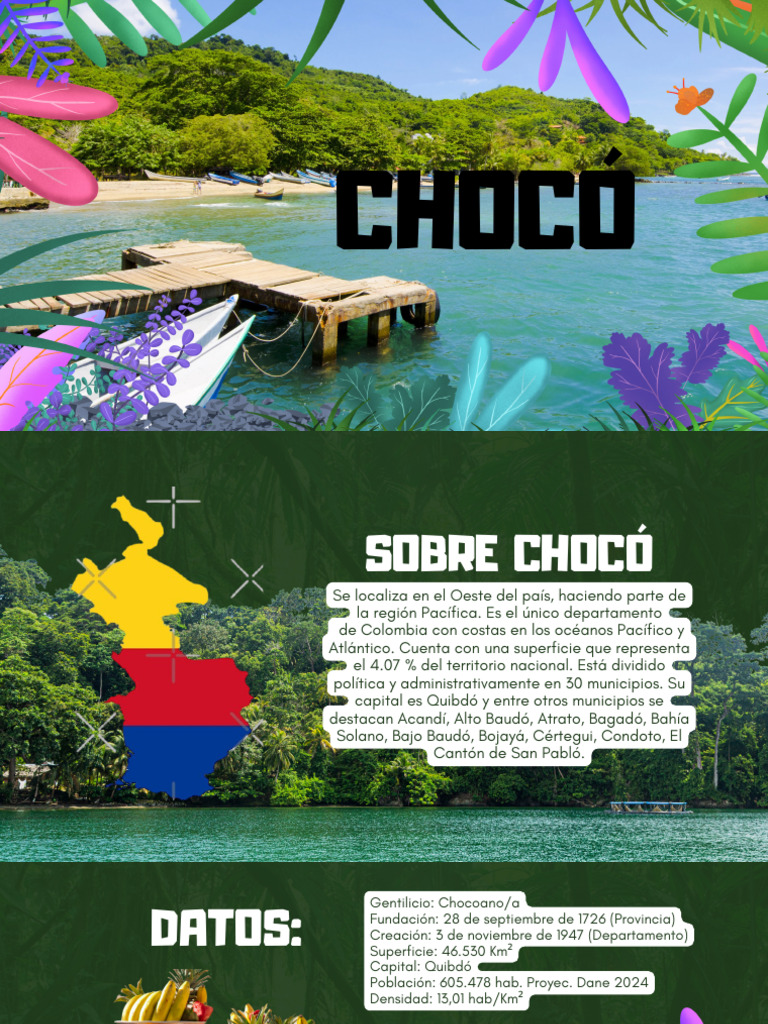 Chocó: Geografía, Economía y Gastronomía | PDF | Alimentos