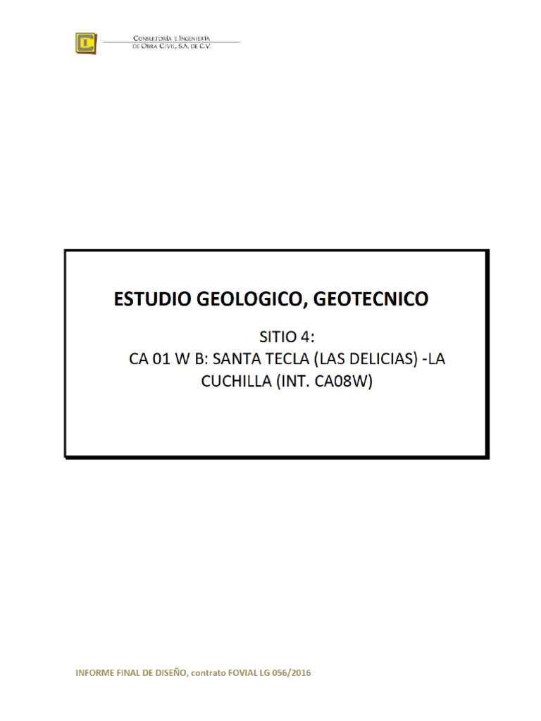 ESTUDIOS GEOLOGICOS Y-O GEOTECNICOS Sitio 4 02112016 Publicación | PDF ...