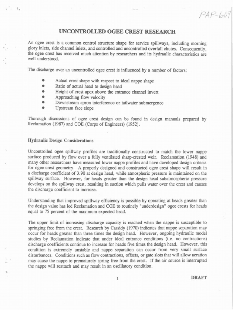 USBR Ogee | PDF | Spillway | Pressure