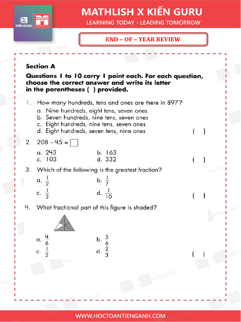Grade 2 - End-Of-Year Review | PDF