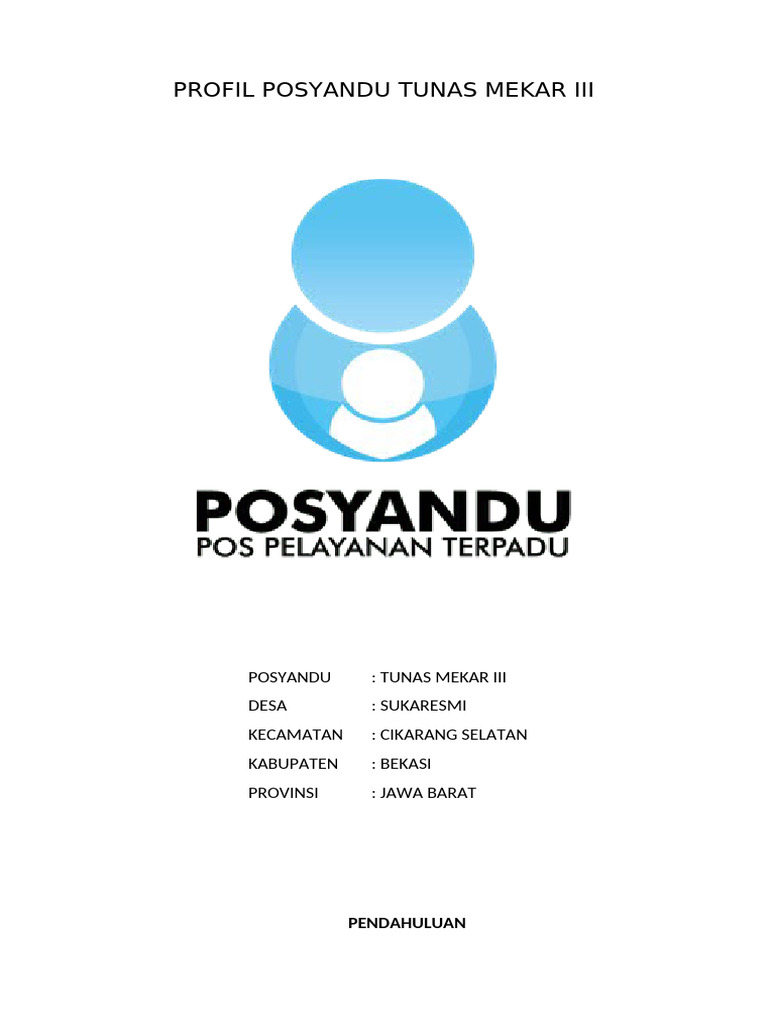 Profil Posyandu Tunas Mekar III Bekasi | PDF