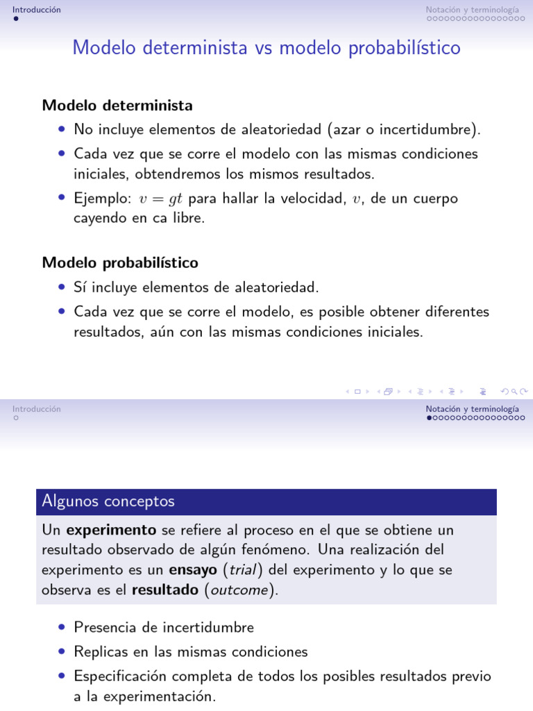 Modelos Deterministas y Probabilísticos | PDF | Conceptos matemáticos ...