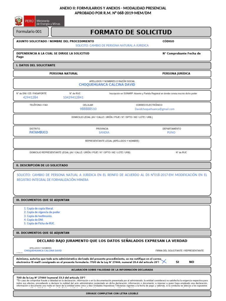 Cambio de Razon Social David | PDF