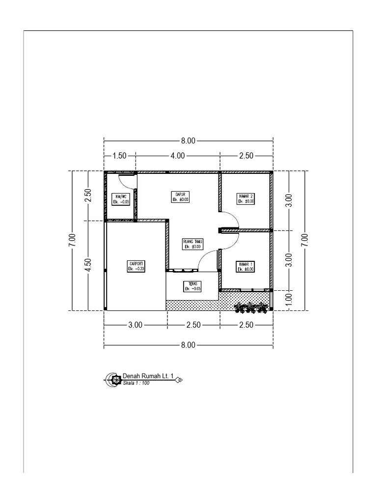 Denah Rumah Versi Lt. 1 Pasuruan | PDF