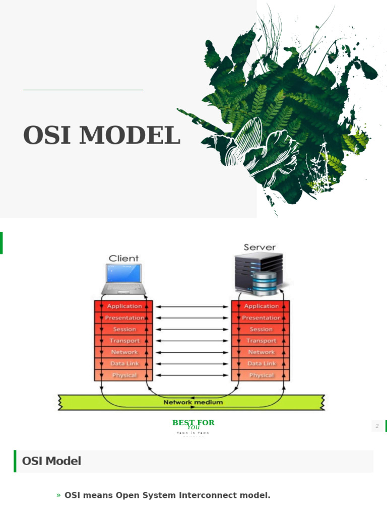 Lecture 4.1- OSI MODEL Part-2 | PDF | Computer Network | Internet Protocol Suite