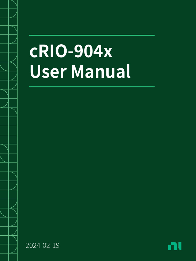 crio-904x_user_manual_2024-02-19-13-55-13 | PDF | Usb | Computer Hardware
