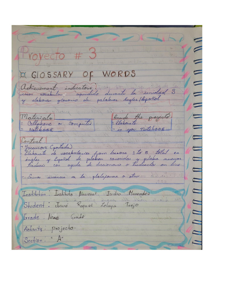 Proyecto 3 Inglés | PDF