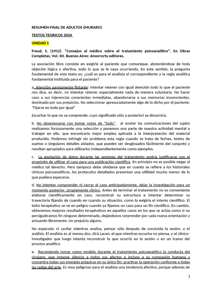 Textos Final Adultos | PDF | Jacques Lacan | Psicoanálisis