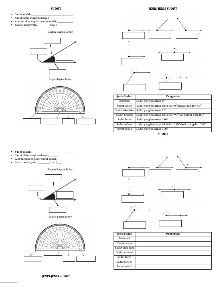 LKPD Sudut Dan Jenis-Jenis Sudut | PDF