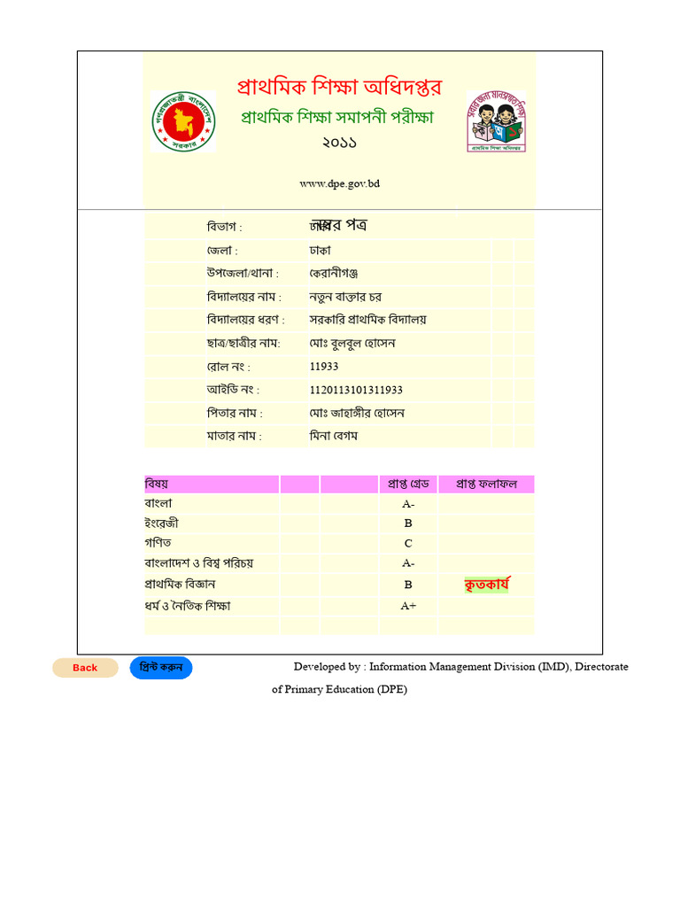 PSC Certificate Format and Download Guide | PDF