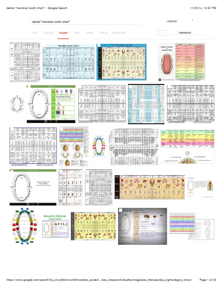 Meridian Tooth Charts | PDF