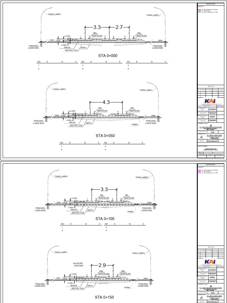 Railway Cross Section Plans | PDF