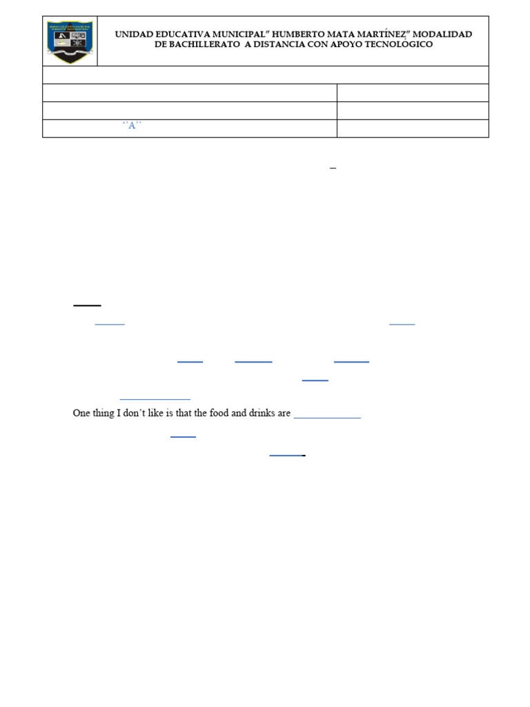 3ro FORMATIVE ACTIVITY 1 - U2 | PDF