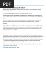 Heat Treatment Chart for Welding | PDF | Heat Treating | Steel