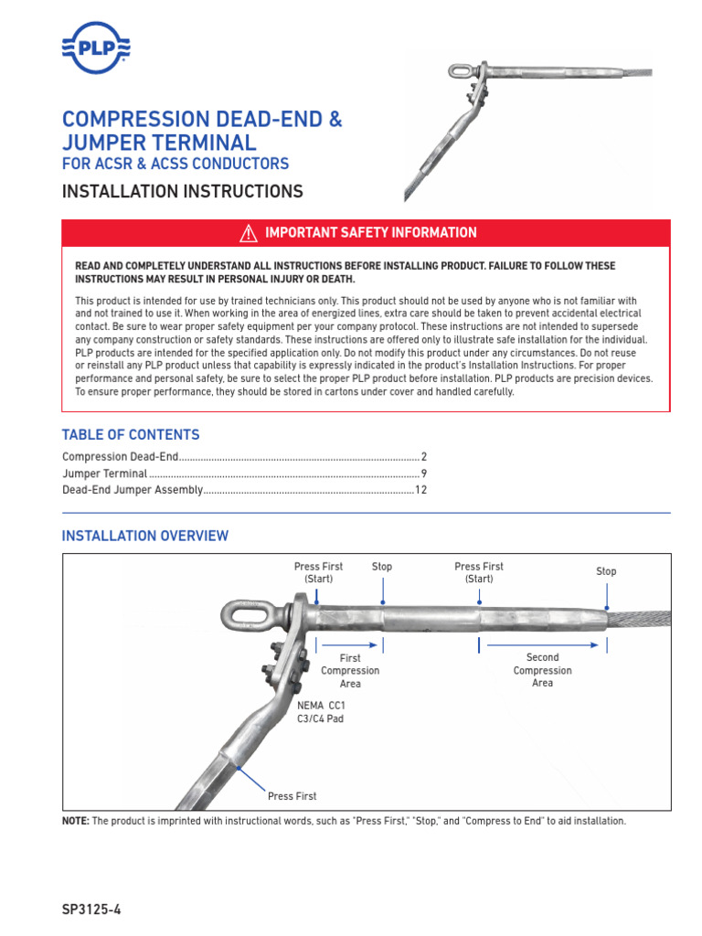 SP3125-4 - PLP Compression Dead-End - II Color | PDF | Mechanical ...
