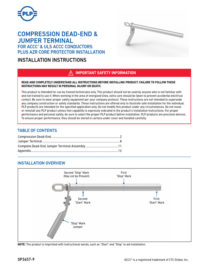 Compression Dead-End For ACCC Conductors - SP3457 | PDF | Screw | Nut ...