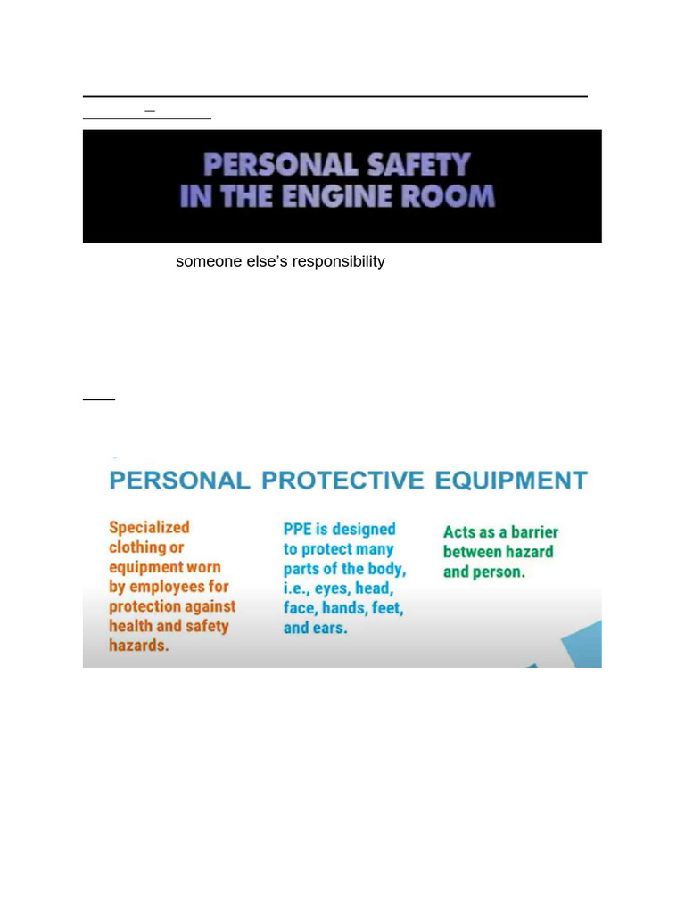 Personal safety in engin room Part 1 2021-12-13 (1) | PDF