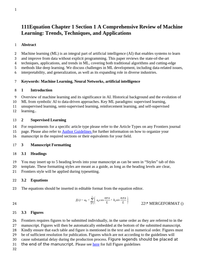 Guidelines for Frontiers Manuscripts | PDF | Machine Learning ...