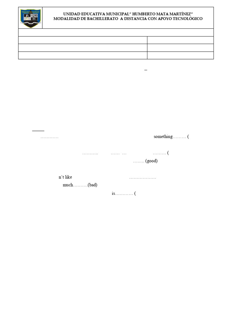3ro FORMATIVE ACTIVITY 1 - U2 | PDF