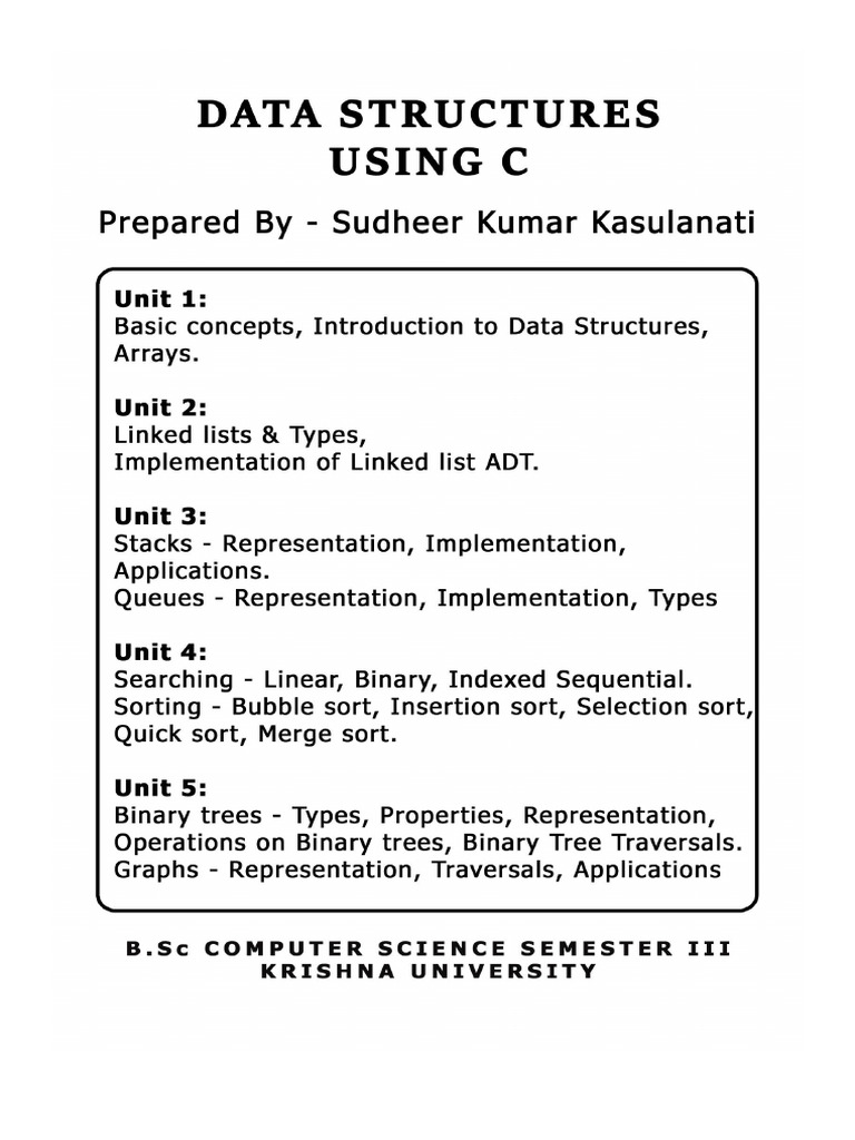 BSC 3rdsem Course6 DS Using C | PDF | Data Type | Time Complexity