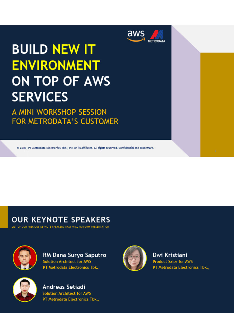 Materi Mini Workshop 11 April 2023 | PDF | Amazon Web Services | Computer Architecture