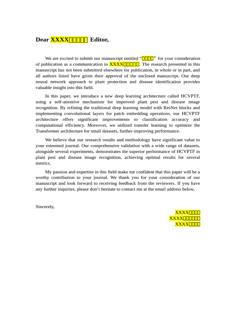 Cover letter（模板） | PDF