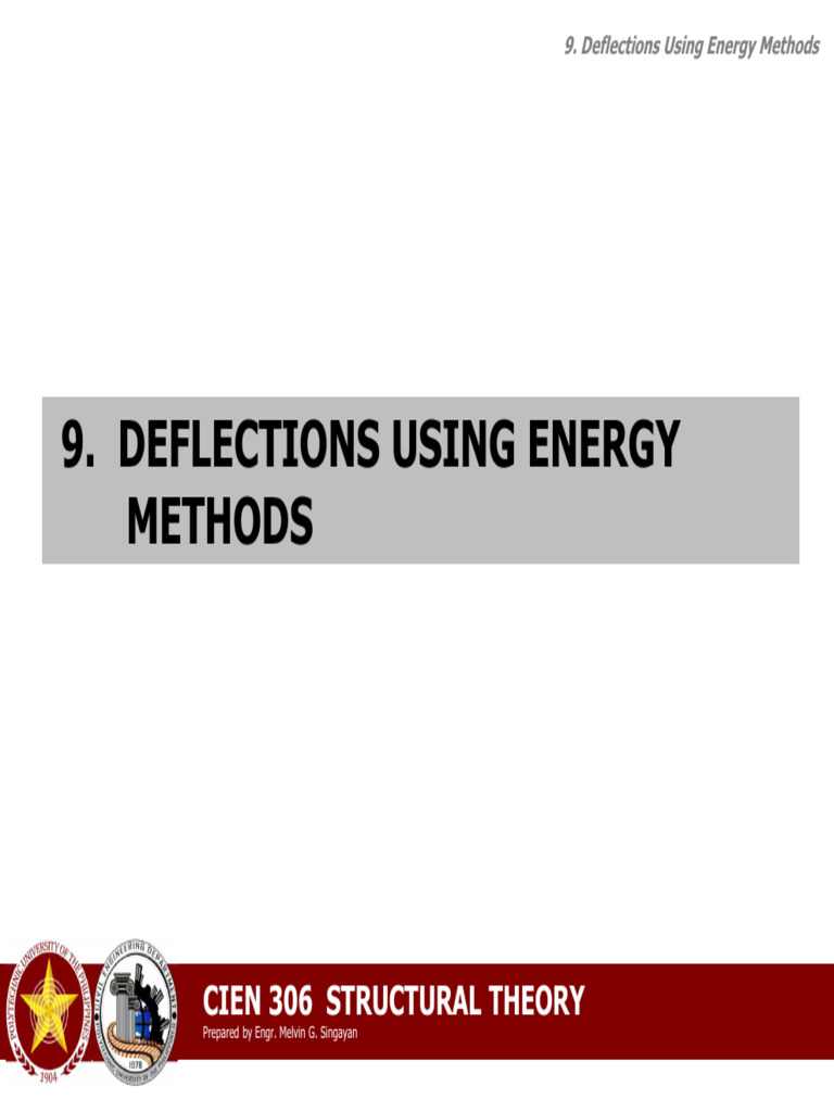 CIEN 306 Structural Theory Lec7 Ch9 Deflections Using Energy Methods | PDF | Beam (Structure ...