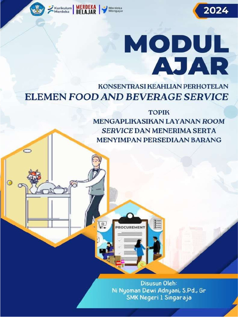 Modul Ajar Perhotelan - Room Service Dan Menerima Serta Menyimpan Persediaan Barang - Fase F ...