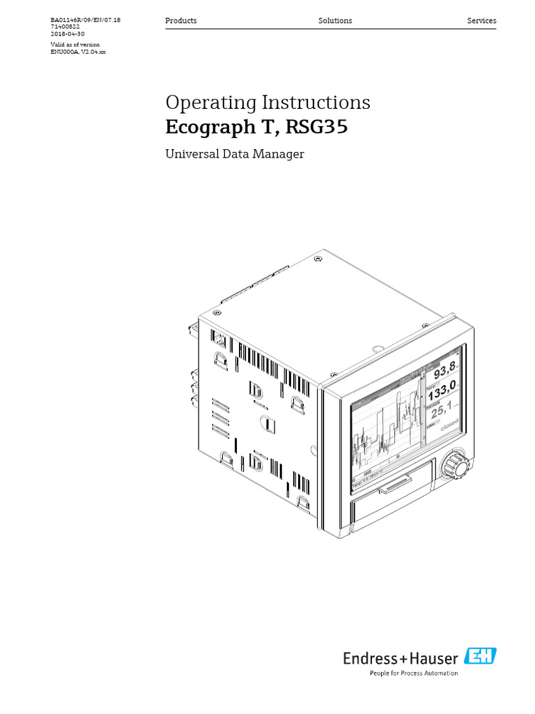 Ecograph T RSG35 Operating Instructions | PDF | Switch | Menu (Computing)