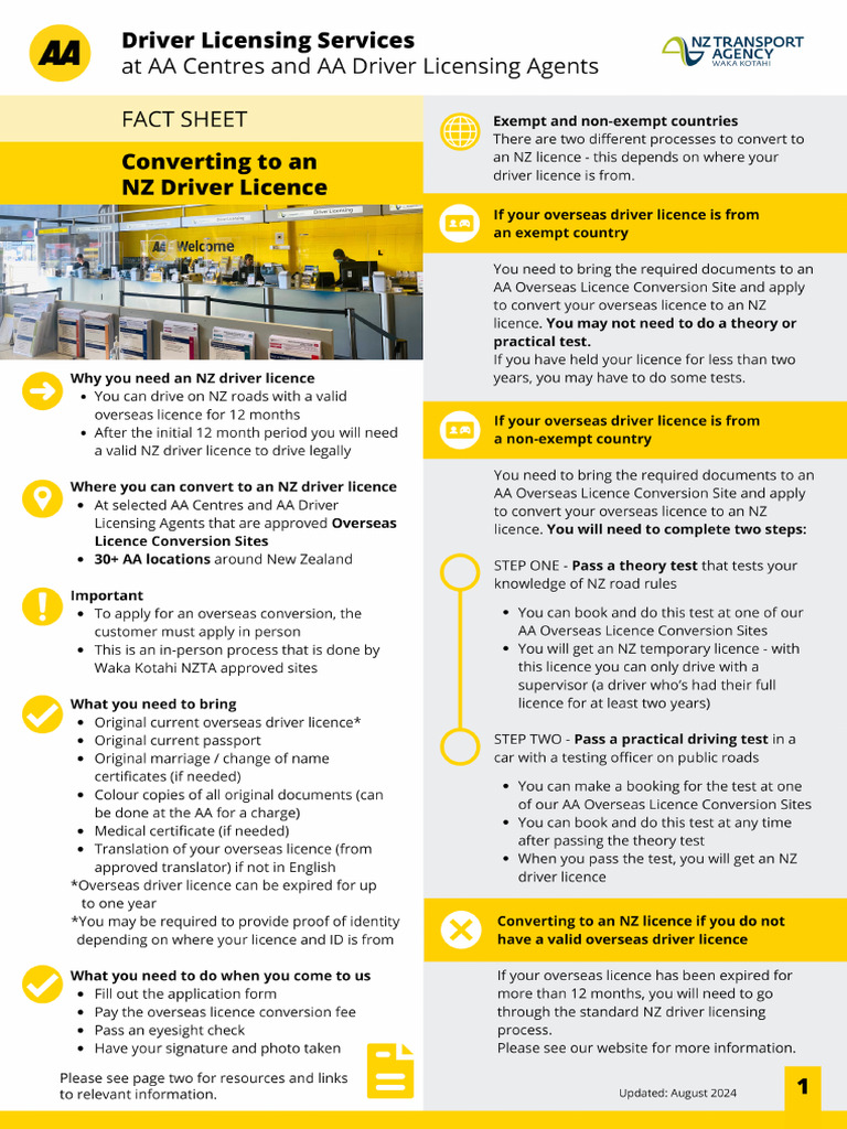 Overseas Licence Conversion Factsheet | PDF