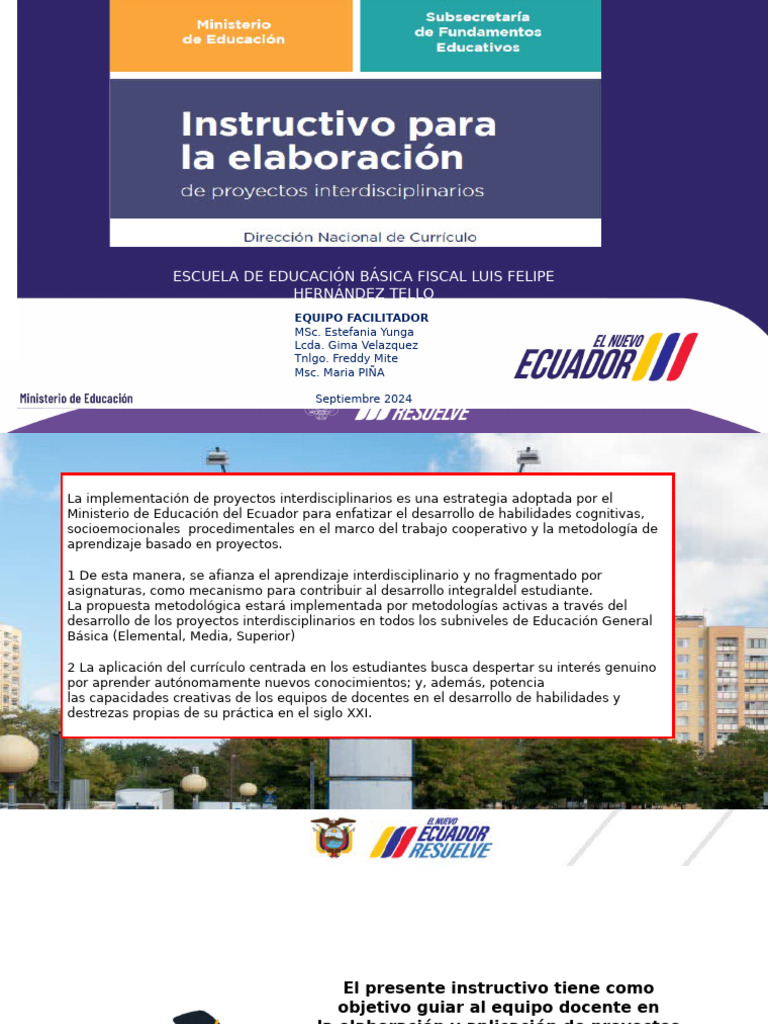 Proyectos Interdisciplinarios en Educación | PDF | Aprendizaje | Plan ...