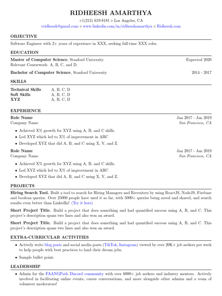 FAANGPath Simple Template-2 | PDF