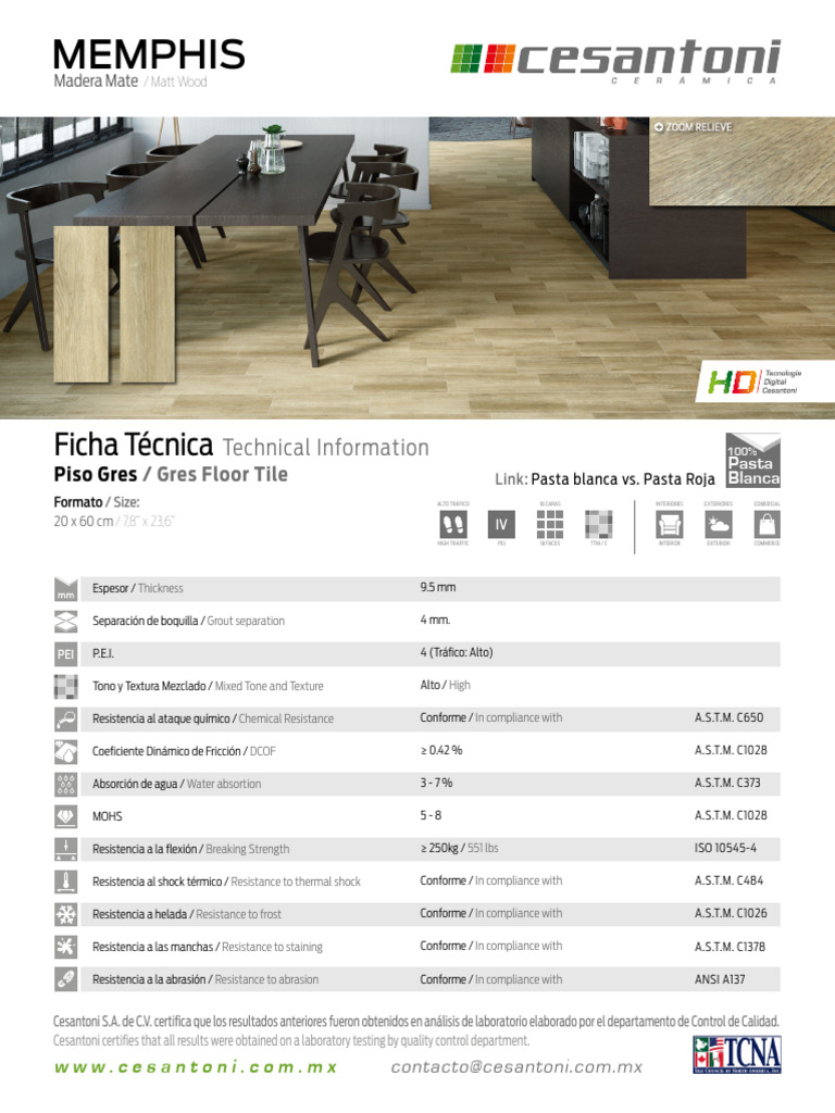 Ficha_Tecnica_Memphis | PDF