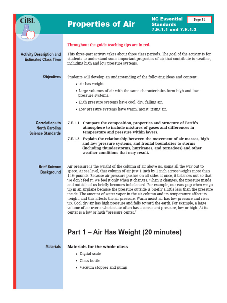 34 Properties of Air | PDF | Atmosphere Of Earth | Weather
