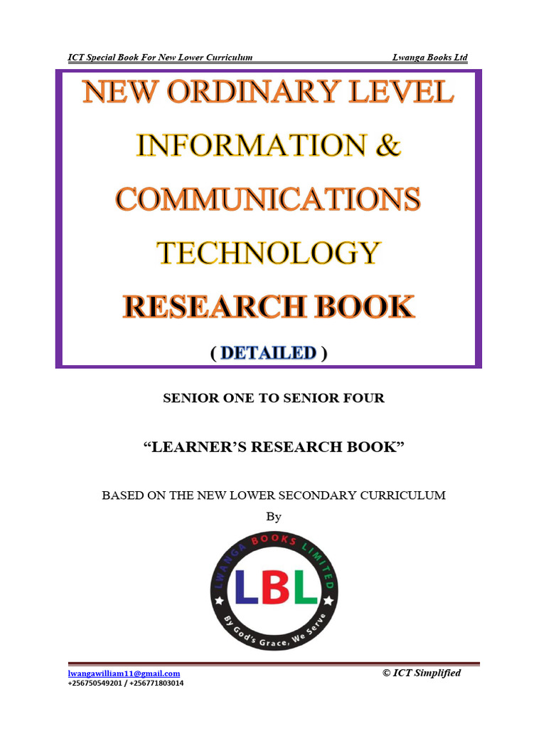 s1-s4 Ict Learner's Research Book (LBL.) | PDF | Information And Communications Technology ...