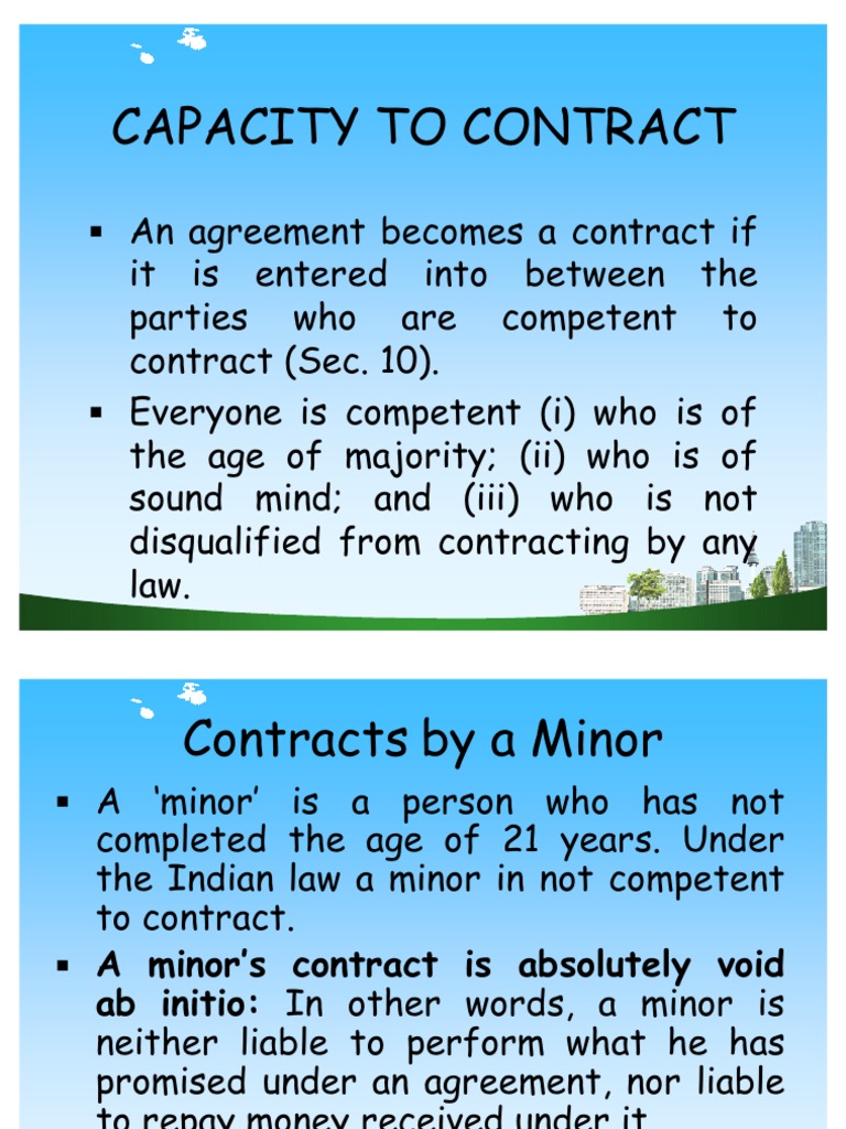 Capacity To Contract PPT at Bec Doms | PDF | Misrepresentation | Fraud