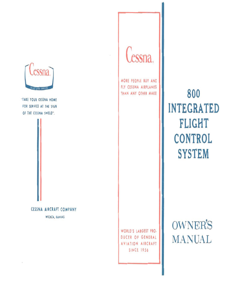 Cessna 800 Integrated Flight Control System | PDF | Aircraft | Avionics